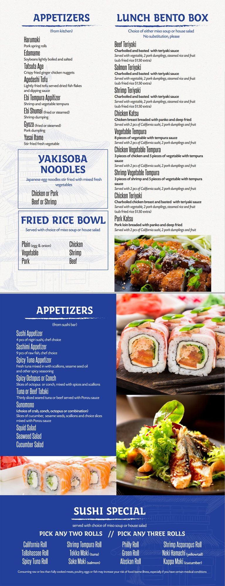 Menus – Osaka Japanese Hibachi Steakhouse & Sushi Bar